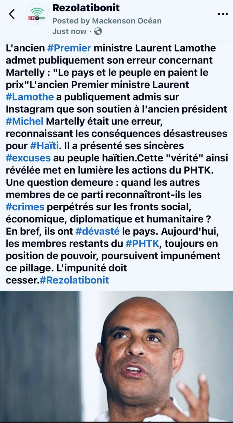 Après 10 ans de silence, Laurent Lamothe vide son sac sur son alliance avec Michel Martelly ...
